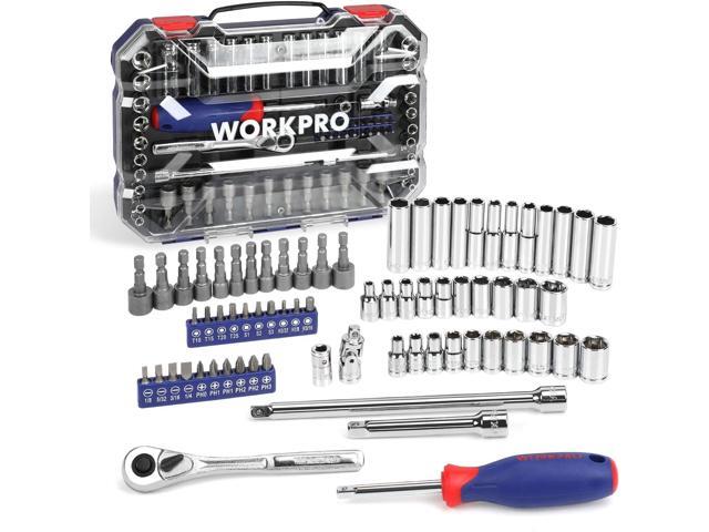 Click here for WORKPRO 70-Piece 1/4 Drive Socket Set with Quick-R... prices