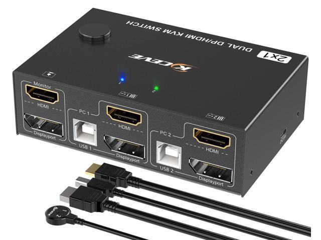 Click here for Dual Monitor KVM Switch HDMI and DP 2 Port 4K@60Hz... prices