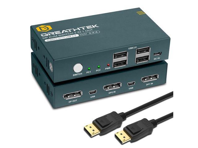 Click here for DisplayPort KVM Switch 2 Port 4K@60Hz  DP KVM with... prices
