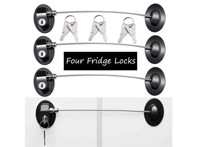 Click here for 4 Pack Refrigerator Locks with 8 Keys Child Safety... prices