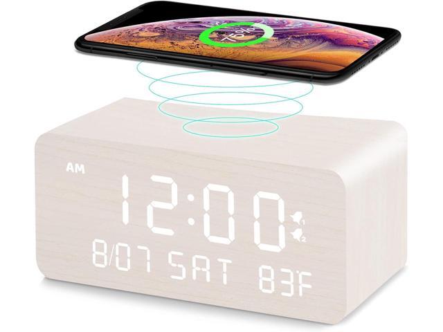 Click here for Andoolex Wooden Digital Alarm Clock with Wireless... prices