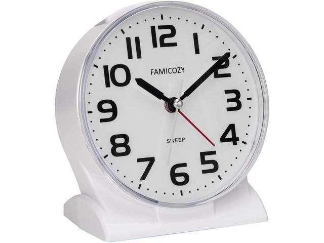 Click here for 4.5 No Ticking Analog Alarm Clock Silent Readable... prices
