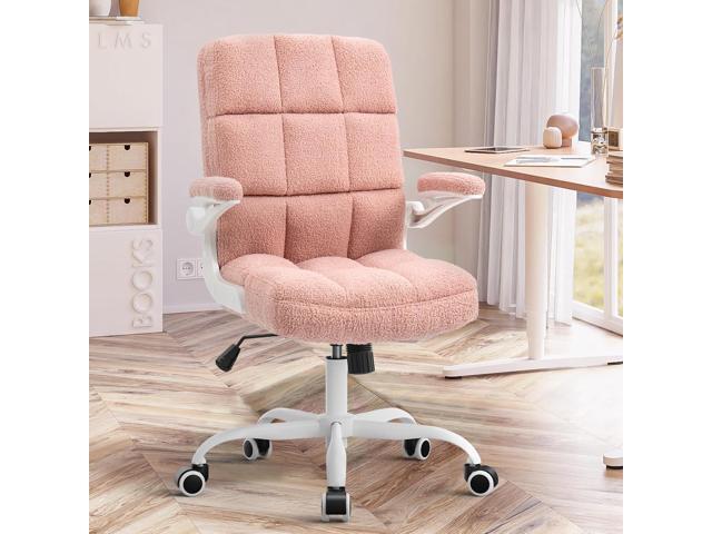 Click here for Pink Office Chair Home Office Desk Chairs with Fli... prices