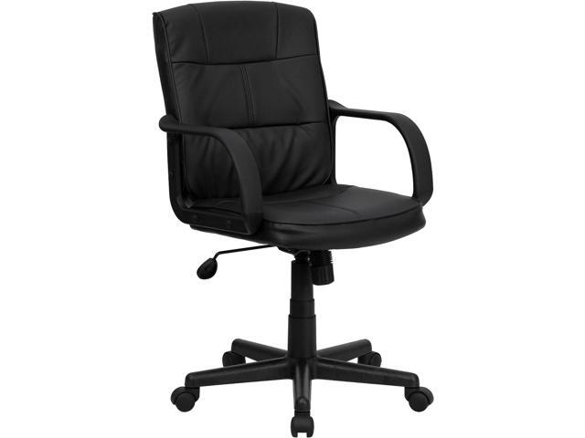 Click here for Flash Furniture Rider Mid-Back Black LeatherSoft S... prices