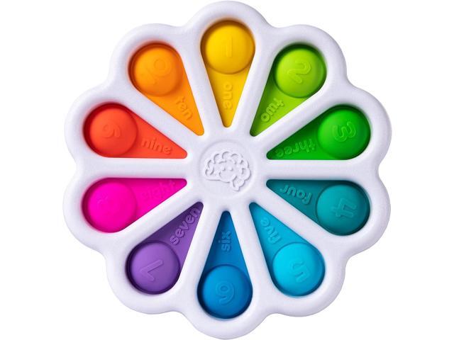 * PUSH  POP  AND LEARN! Squishy bubbles captivate the fingers while inspiring early bilingual learning