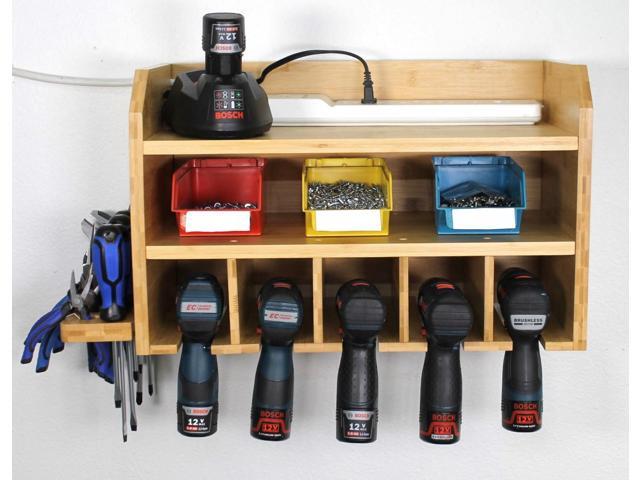 Click here for DupliM Inc Bamboo Wall-Mounted Power Tool Organize... prices