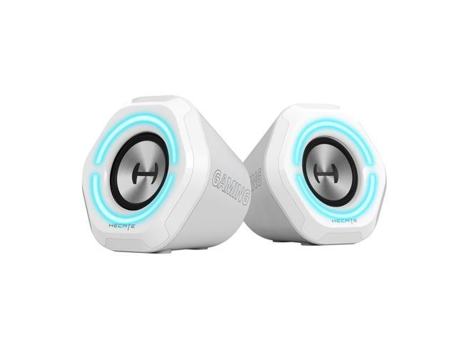 Hecate by Edifier G1000 RGB Gaming 2.0 Speakers for desktop  USB  Aux & Bluetooth 5.3 inputs  USB powered White
