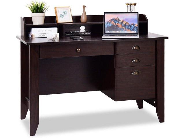 Click here for Tangkula Computer Desk with 4 Storage Drawers & Hu... prices