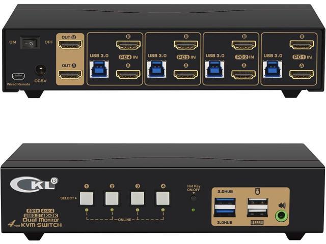 Click here for CKL 4 Port USB 3.0 KVM Switch Dual Monitor HDMI 4K... prices