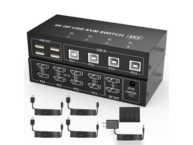 Click here for 4 Port KVM Switch Dual Monitor Displayport 4K 60Hz... prices