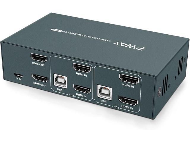 Click here for Dual Monitor HDMI KVM Switch 2 Port  2 USB 2.0 Hub... prices