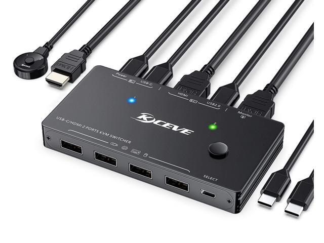 Click here for USB Type-C HDMI KVM Switch 4K@60Hz USB C +HDMI Swi... prices