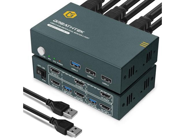 Click here for USB 3.0 HDMI KVM Switch Dual Monitor 2 Port KVM Sw... prices