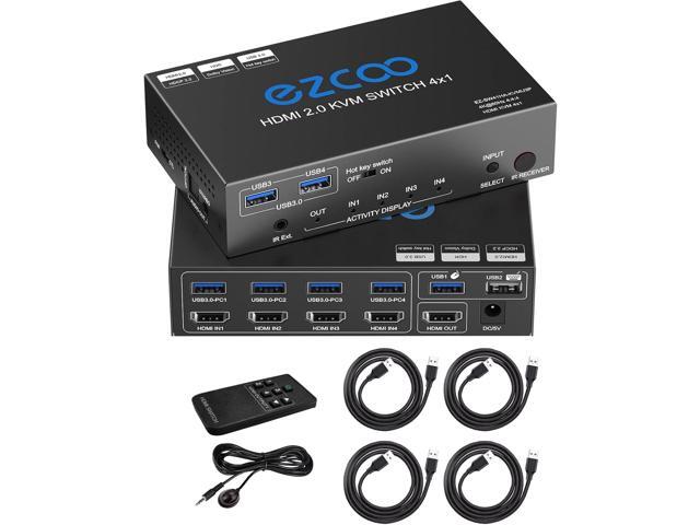 Click here for USB 3.0 KVM Switch HDMI 4 Computer 1 Monitor 4K 60... prices