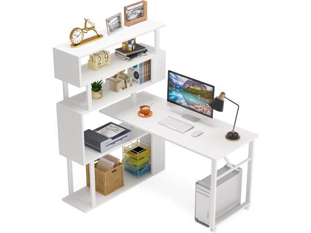 Click here for Tribesigns Rotating Computer Desk with 5 Shelves B... prices