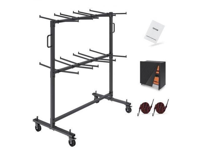 Click here for VEVOR Folding Chair Cart  Double Layer Mobile Stac... prices