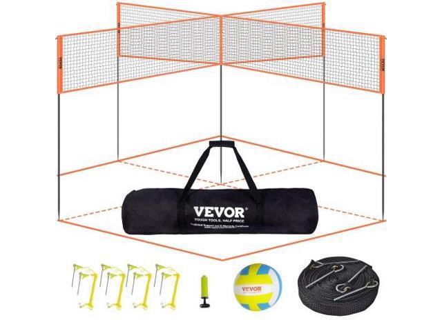 Click here for VEVOR 4-Way Volleyball Net  Adjustable Height Badm... prices