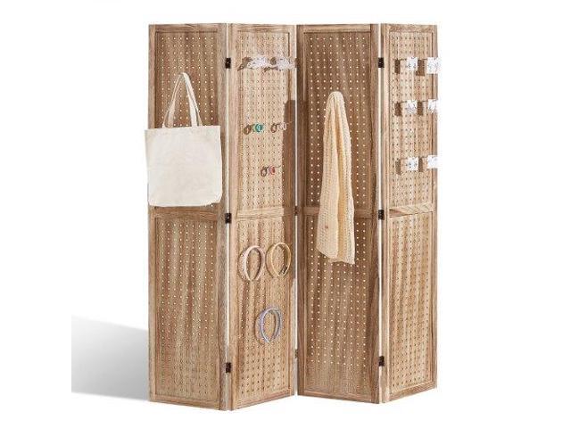 Click here for VEVOR Wood Room Divider  4 Panel Wood Folding Priv... prices