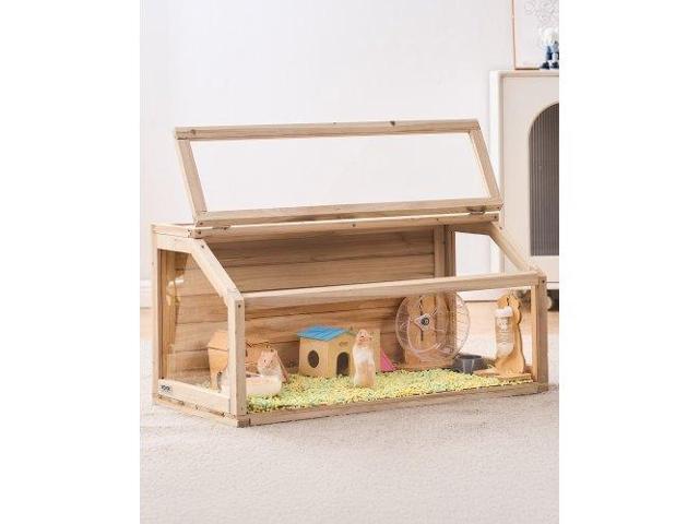 Click here for VEVOR Wooden Hamster Cage Habitat 32 in Clear Mice... prices