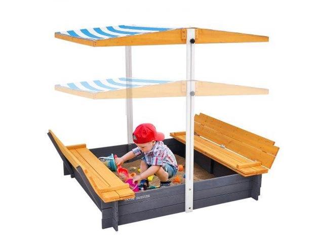 Click here for VEVOR Wooden Sandbox with Canopy  57.3 x 47.2 x 47... prices