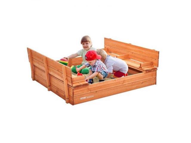 Click here for VEVOR Wooden Sandbox  52.4 x 47.2 x 16.9 in Sand B... prices