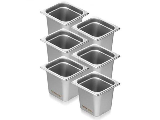 Click here for VEVOR 6 Pack Hotel Pans  1/6 Size Anti-Jam Steam P... prices