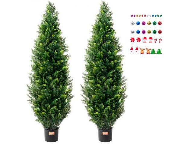 Click here for VEVOR 2 Pack 5 Artificial Cedar Topiary Tree Faux... prices