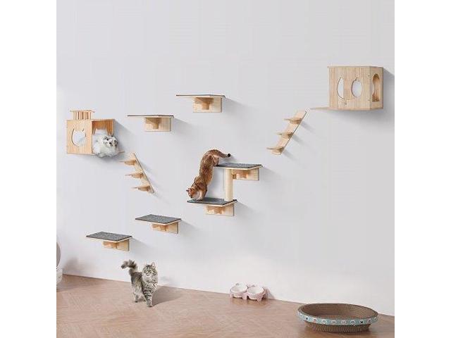 Click here for VEVOR Wall Mounted Cat Shelves Tree with Jumping B... prices