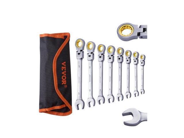 Click here for VEVOR Flex-Head Ratcheting Wrench Set 8 PC Metric... prices