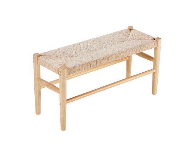 Click here for VEVOR Rattan Bench Wooden Bench 31.5 Inches for En... prices