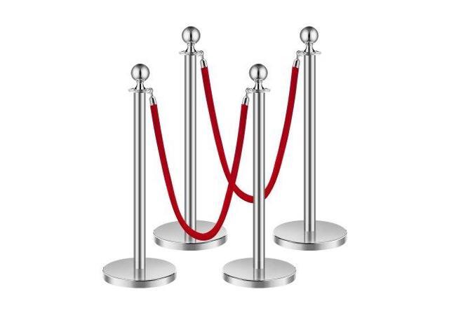 Click here for VEVOR Stanchions and Velvet Ropes 4Pcs  Hollow Bas... prices