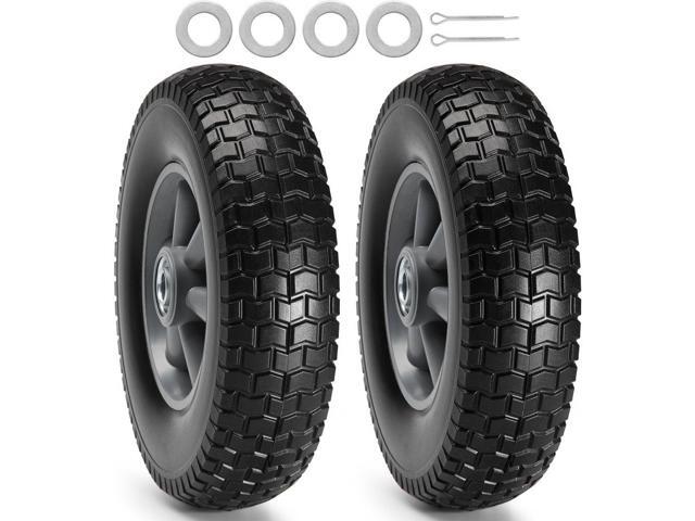 Click here for VEVOR Solid PU Run-Flat Tire Wheel  10  2-Pack  18... prices