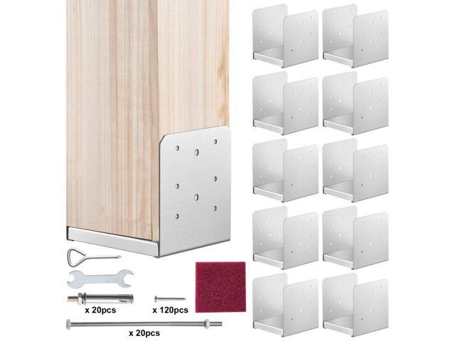 Click here for 6x 6 Post Base  10Pcs Stainless Steel Adjustable P... prices