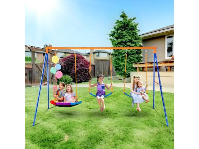Click here for VEVOR Swing Sets for Backyard 1 Saucer 2 Belt Swin... prices