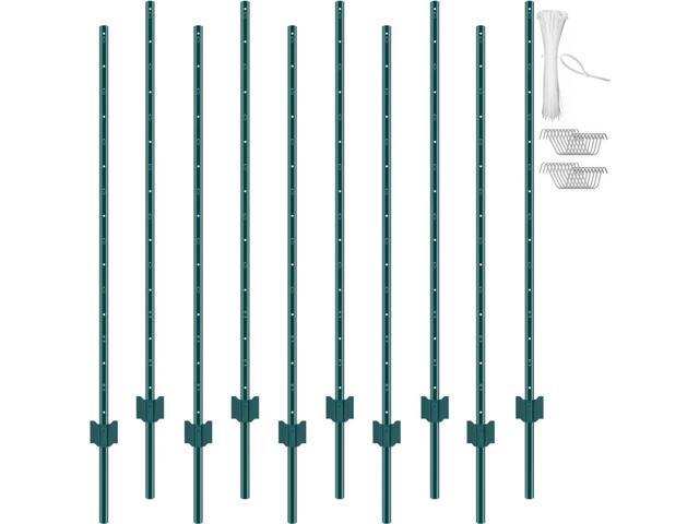 Click here for VEVOR 5 Feet Fence Post 10 Pack T-Post Heavy Duty... prices