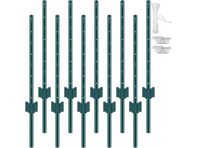Click here for VEVOR 3 Feet Fence Post 10 Pack T-Post Heavy Duty... prices