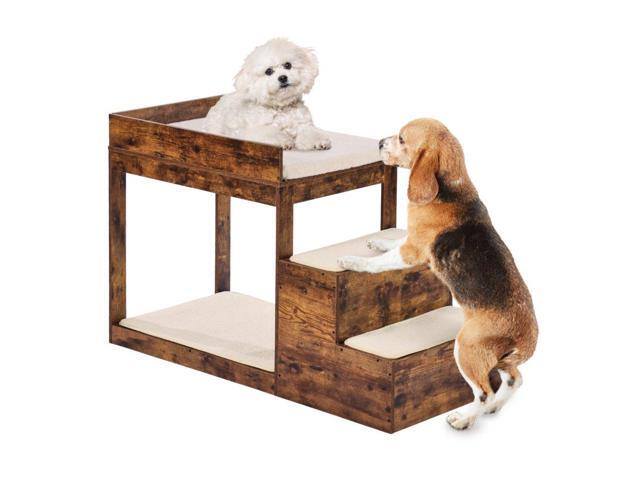 Click here for Pet Bunk Bed with Stairs Dog/Cat Window Perch Slee... prices