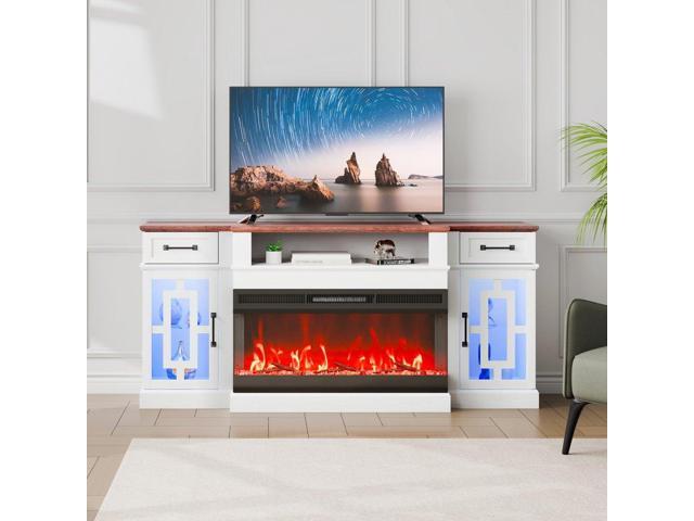 Click here for VEVOR 80 in Fireplace TV Stand 20 LED Lights Remot... prices