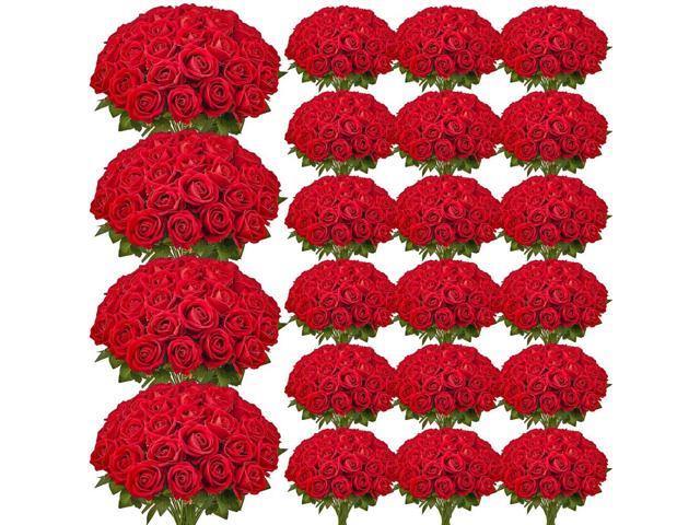 Click here for 500 Pcs Red Roses Artificial Flowers Realistic Bou... prices