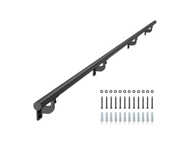 Click here for 10ft Wall Mounted Stair Handrail Black Aluminum In... prices