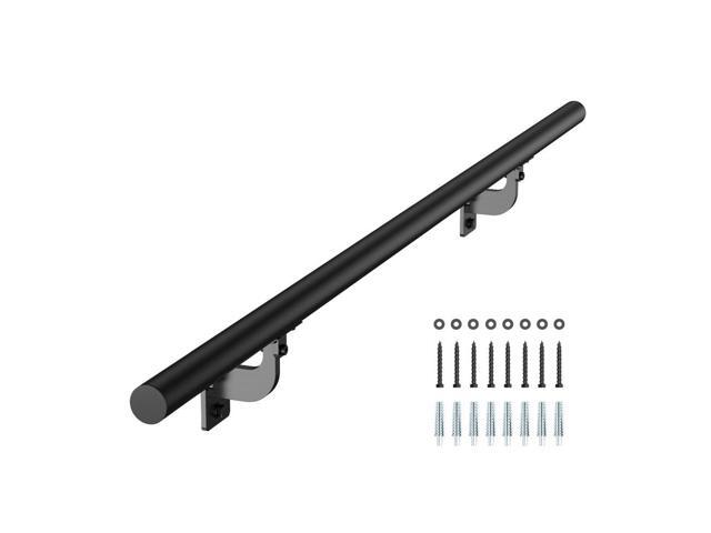 Click here for 4ft Wall Mounted Stair Handrail Black Aluminum Ind... prices