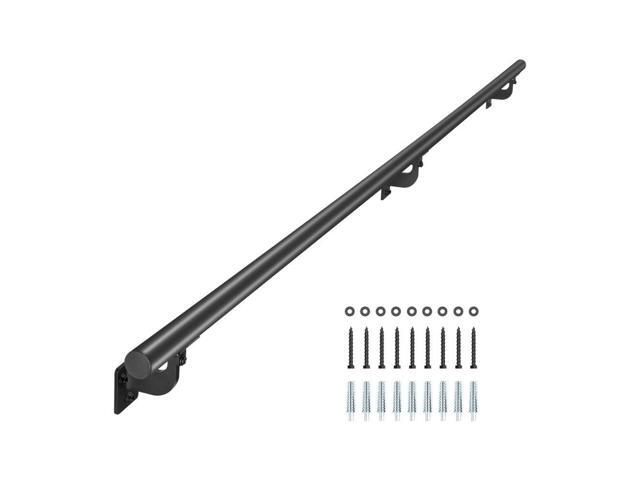 Click here for 6ft Wall Mounted Stair Handrail Black Aluminum Ind... prices