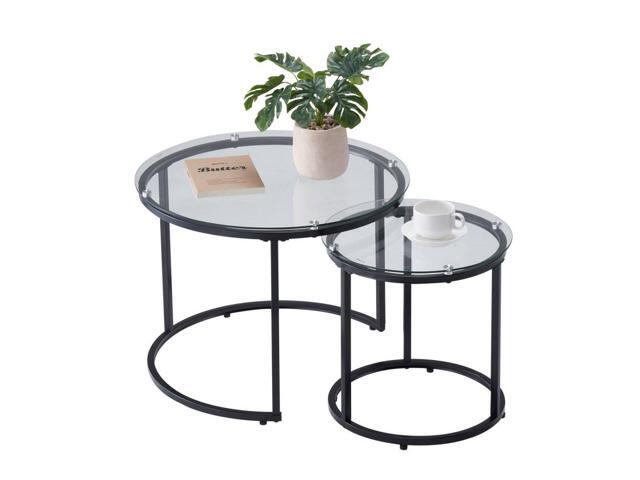 Click here for VEVOR Nesting Coffee Table Set of 2  23.6 in Round... prices