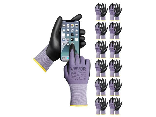 Click here for VEVOR Work Gloves 12-Pair Touch Screen Nitrile-Coa... prices