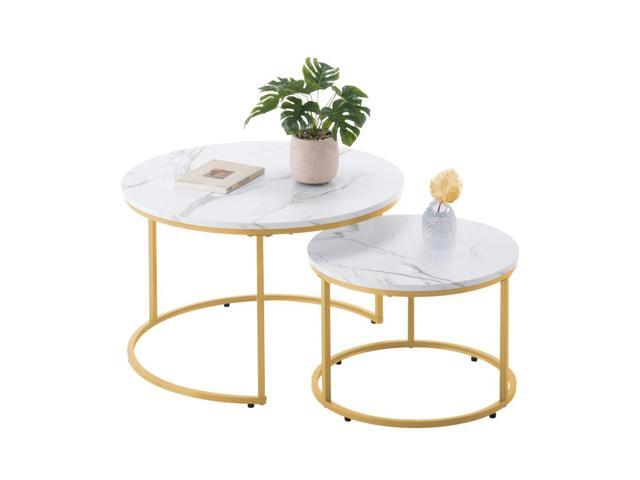 Click here for VEVOR Nesting Coffee Table Set of 2  27.6 in Round... prices