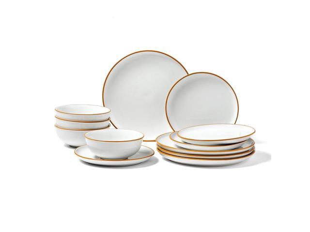 Click here for 12 PCS Dinnerware Set Ceramic Plates and Bowls Set... prices