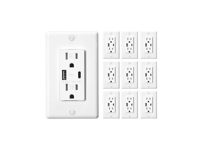 Click here for VEVOR 10 PCS USB Outlet 24 W 15A Wall Electrical O... prices