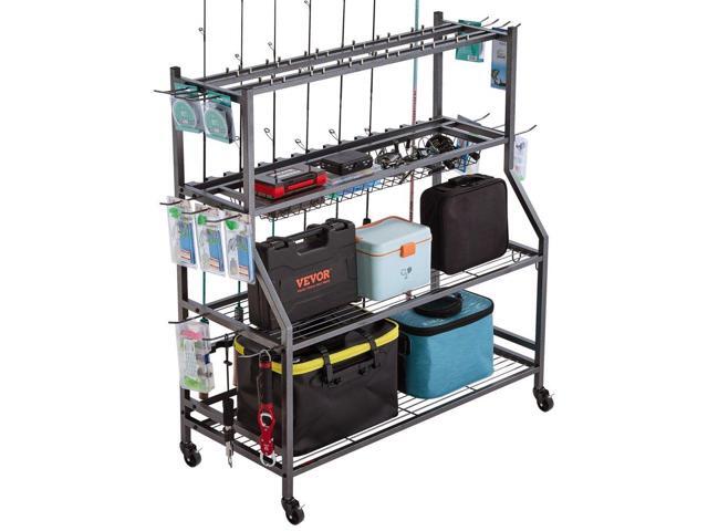 Click here for 15 Pole Fishing Rod Holder Fishing Rack Cart Organ... prices