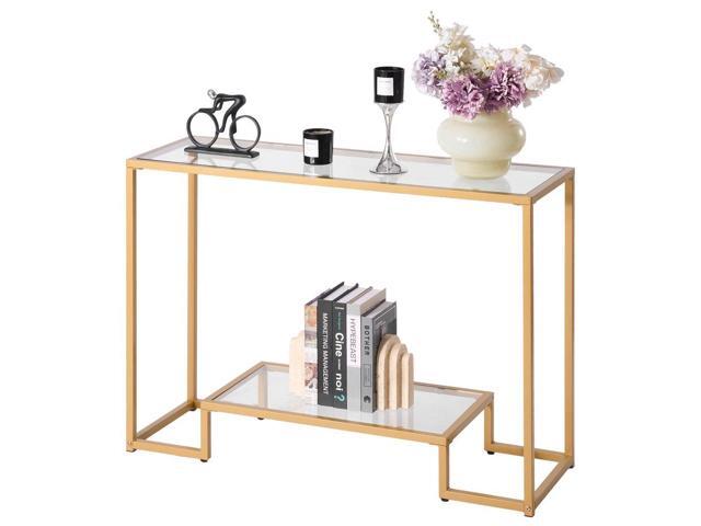 Click here for VEVOR 2-Tier Glass Console Table  Modern Rectangle... prices