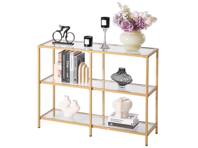 Click here for VEVOR 3-Tier Glass Console Table  Modern Rectangle... prices
